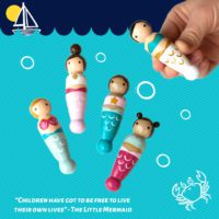 Mermaid Peggies - Wooden Mermaid Peg Dolls